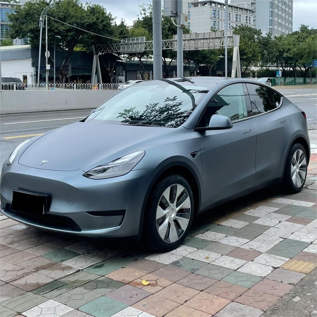 Best Matte Grey Blue Car Wrap | Metallic Grey Blue Vinyl Wraps - ALUKOVINYL