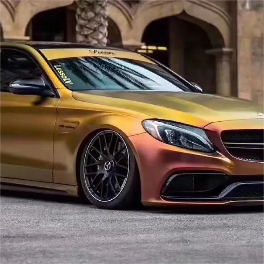 Best Matte Gold Red Car Wrap | Chameleon Gold Red Wraps