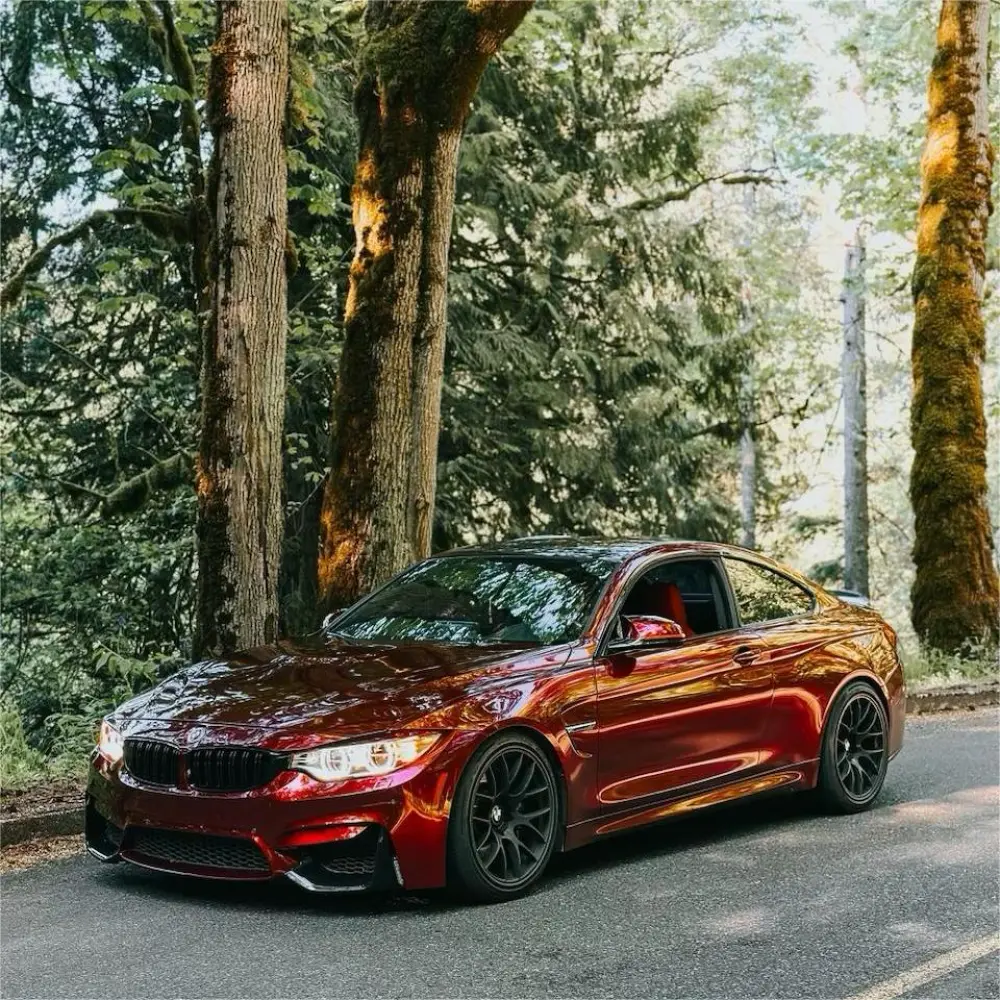 Glossy Metallic Liquid Dragon Blood Red Car vinyl Wrap