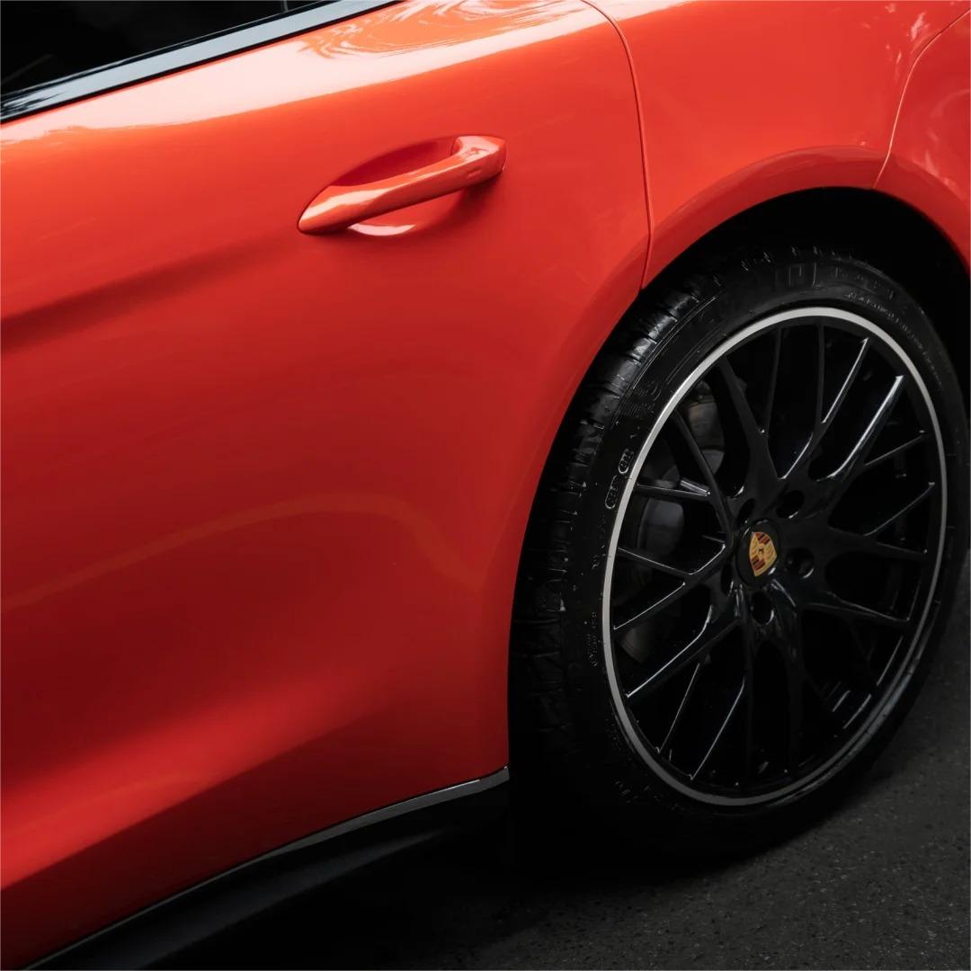 Gloss Paint Orange Wrap | Metallic Paint Orange Vinyl Wraps