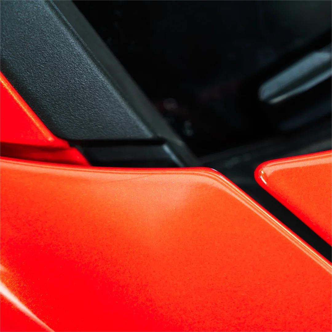 Gloss Paint Orange Wrap | Metallic Paint Orange Vinyl Wraps