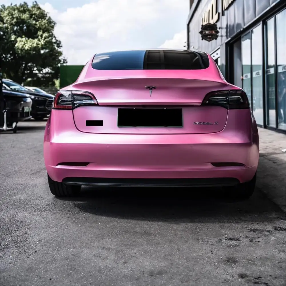 Matte Shell Pink Car Wrap | Metallic Shell Pink Vinyl Wraps