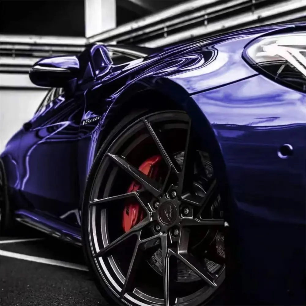 Gloss Royal Blue Vinyl wrap | Metallic Royal Blue Car Wraps - ALUKOVINYL