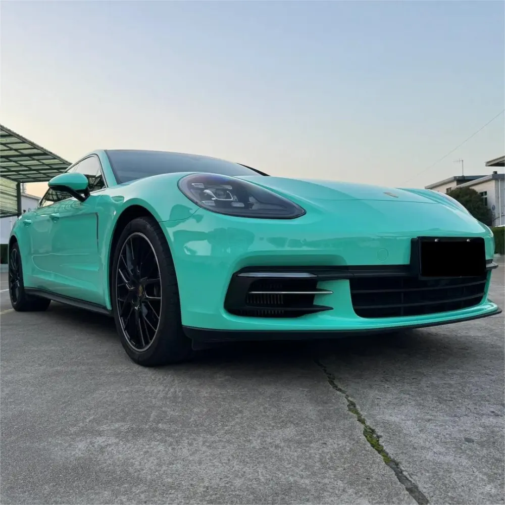 Best Gloss Mint Green Car Wrap | Mint Green Vinyl Wraps - ALUKOVINYL