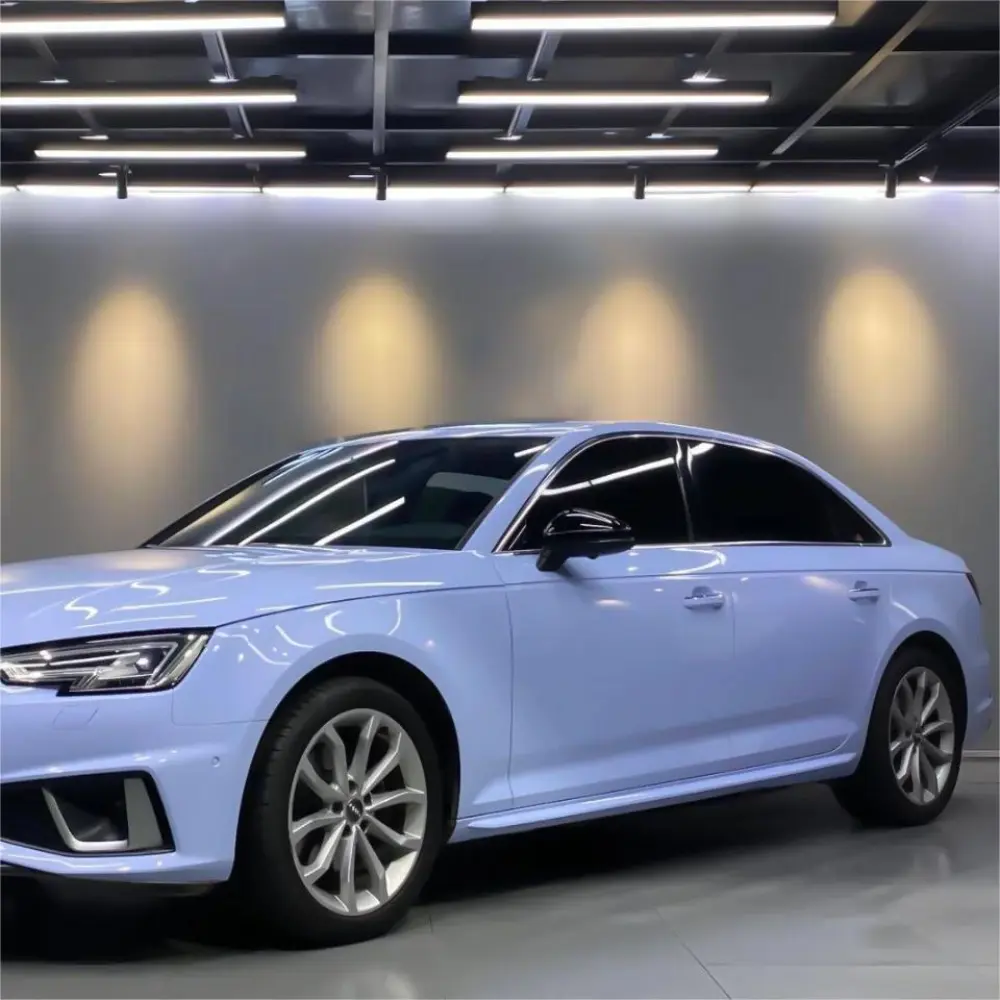 Best Gloss Macaron Blue Car Wrap | HMacaron Blue Vinyl Wraps - ALUKOVINYL