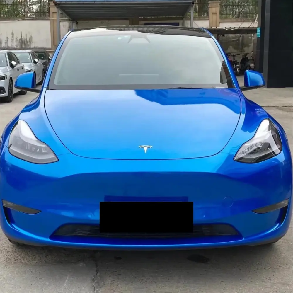 Gloss Jazz Blue Vinyl Wrap | Metallic Jazz Blue Car Wraps - ALUKOVINYL
