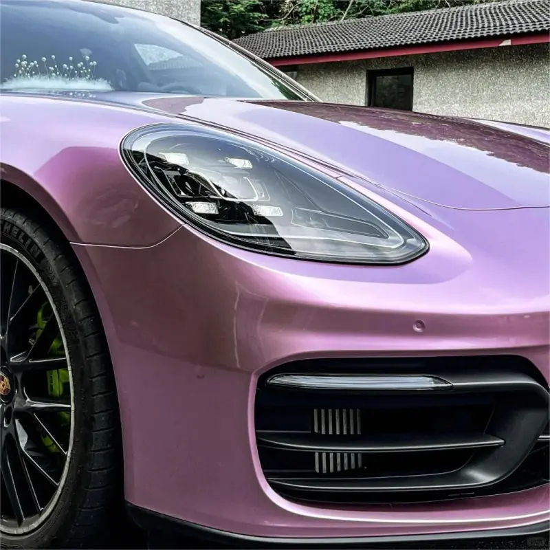 High Quality Glossy Passion Pink Car Wrap | Metallic Passion Pink Vinyl ...