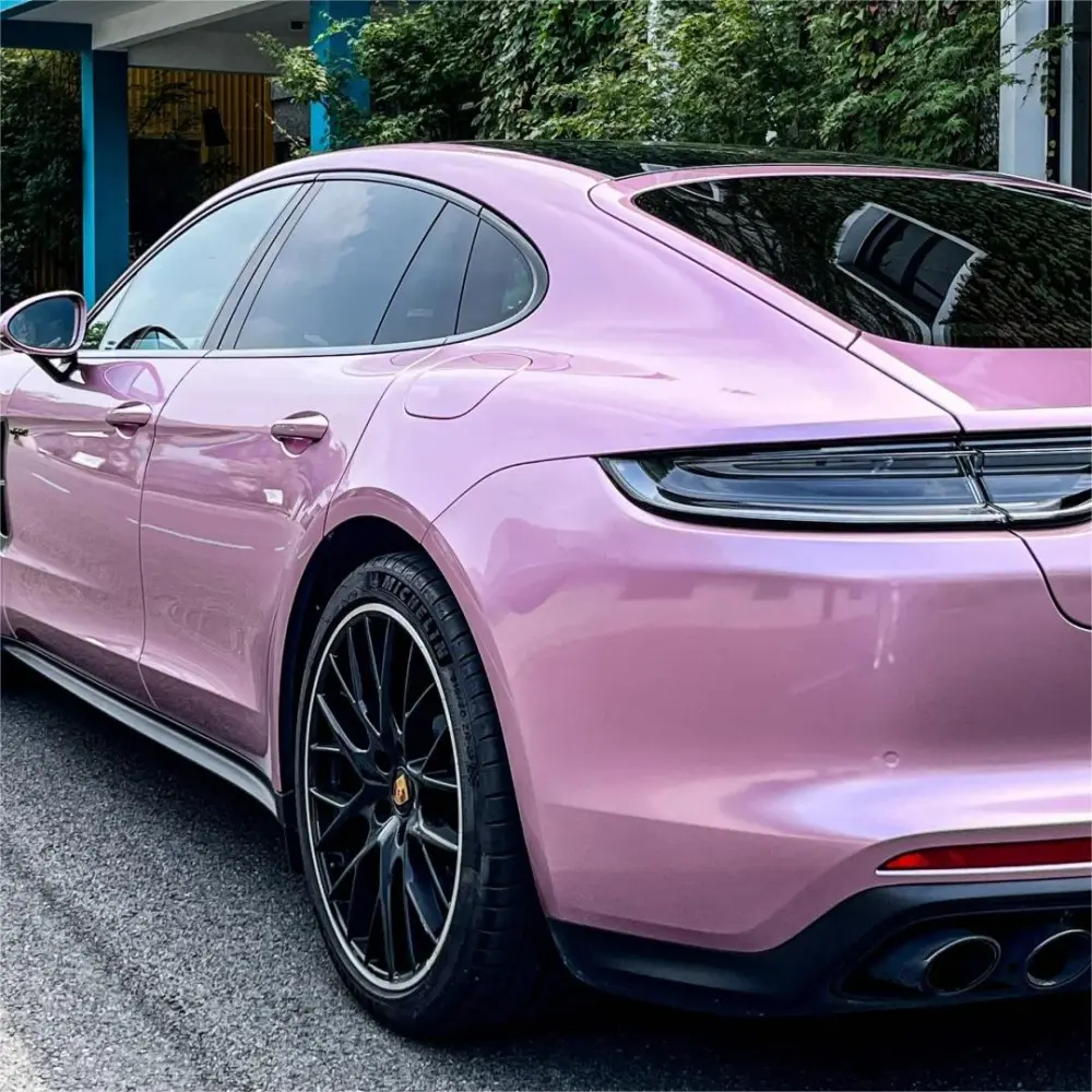 High Quality Glossy Passion Pink Car Wrap | Metallic Passion Pink Vinyl ...