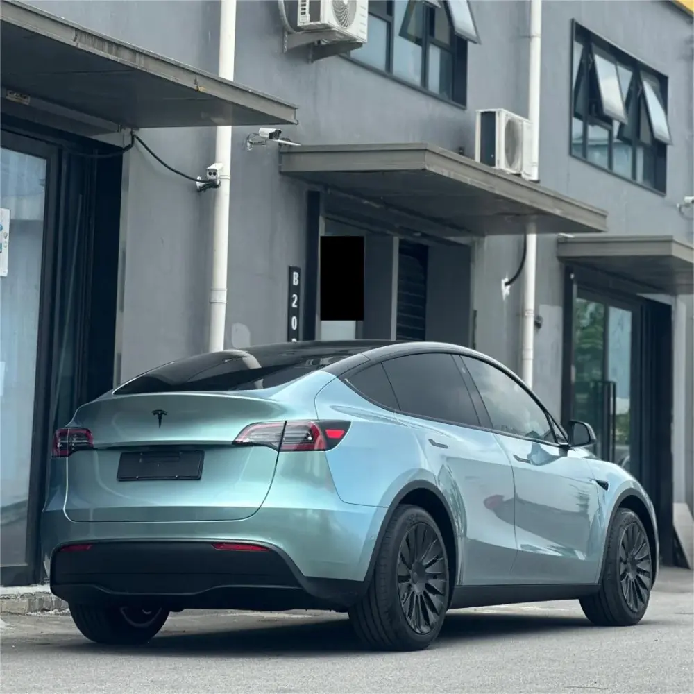 Gloss Light Steel Blue Car Wrap | Metallic Light Steel Blue Vinyl Wraps