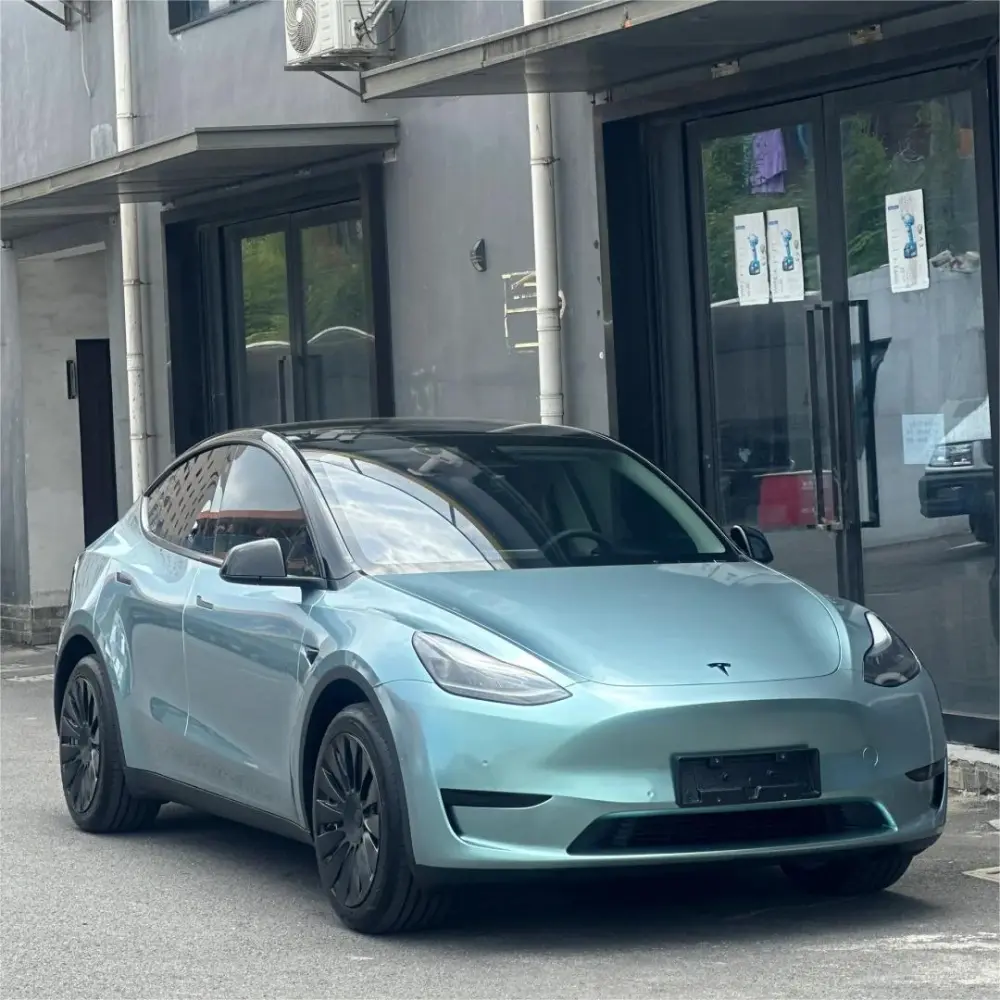 Gloss Light Steel Blue Car Wrap | Metallic Light Steel Blue Vinyl Wraps