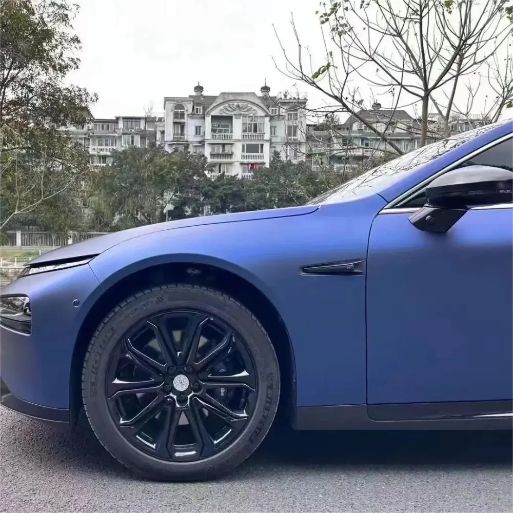 Best Matte Satin Dark Blue Car Wrap | Cool Metallic Satin Dark Blue Car ...