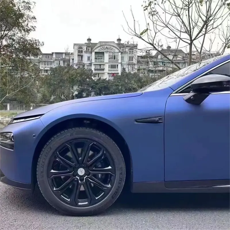 Best Matte Satin Dark Blue Car Wrap | Cool Metallic Satin Dark Blue Car ...