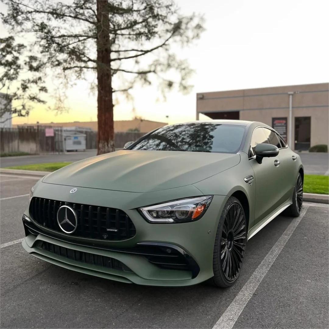 Best Khaki Dark Green Car Wrap | Matte Khaki Dark Green Wrap