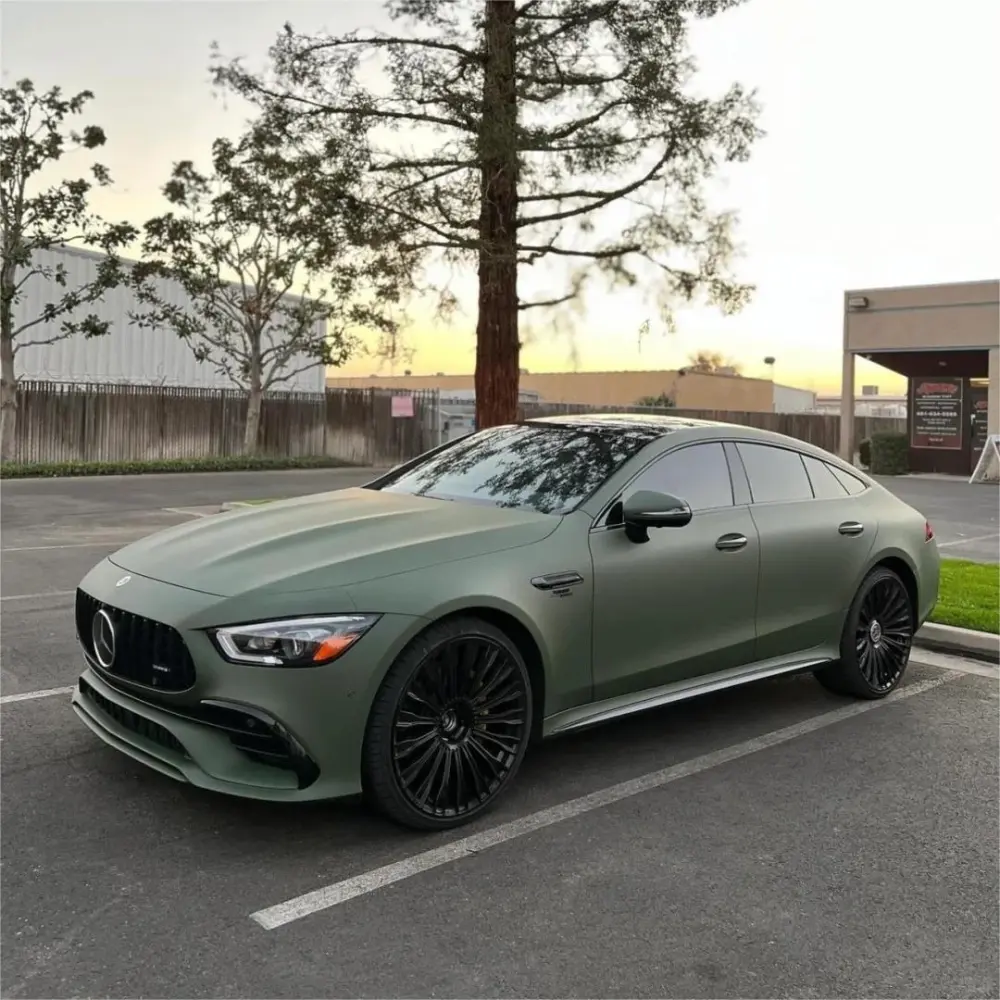 Best Khaki Dark Green Car Wrap | Matte Khaki Dark Green Wrap