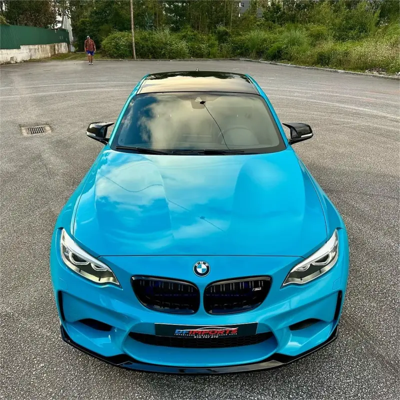 Gloss Miami Blue Vinyl Wrap | Miami Blue Car Wraps - ALUKOVINYL