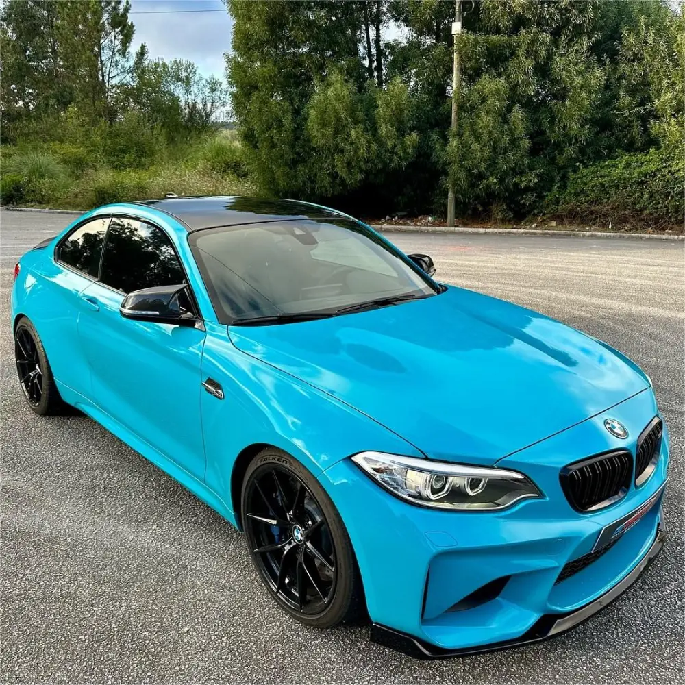 Gloss Miami Blue Vinyl Wrap | Miami Blue Car Wraps - ALUKOVINYL