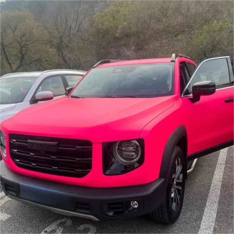 Matte Fluorescent Pink Vinyl Wrap - ALUKOVINYL