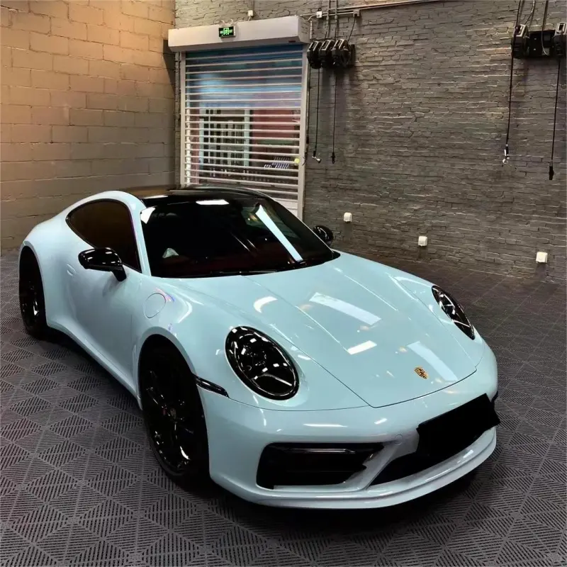 Gloss Light Blue Car Wrap | Light Blue Vinyl Wraps - ALUKOVINYL