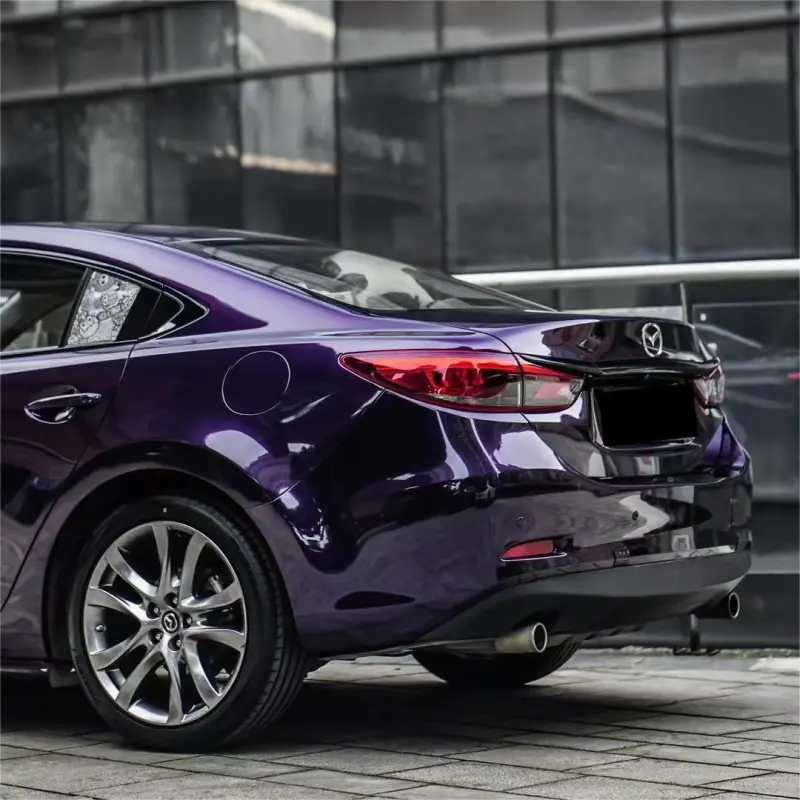 Gloss Dark Purple Vinyl Wrap | Metallic Dark Purple Car Wraps - ALUKOVINYL