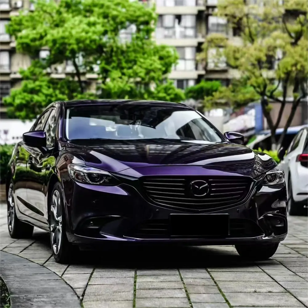Gloss Dark Purple Vinyl Wrap | Metallic Dark Purple Car Wraps - ALUKOVINYL