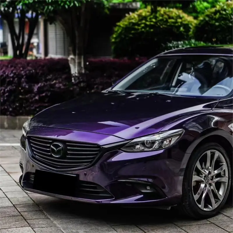 Gloss Dark Purple Vinyl Wrap | Metallic Dark Purple Car Wraps - ALUKOVINYL