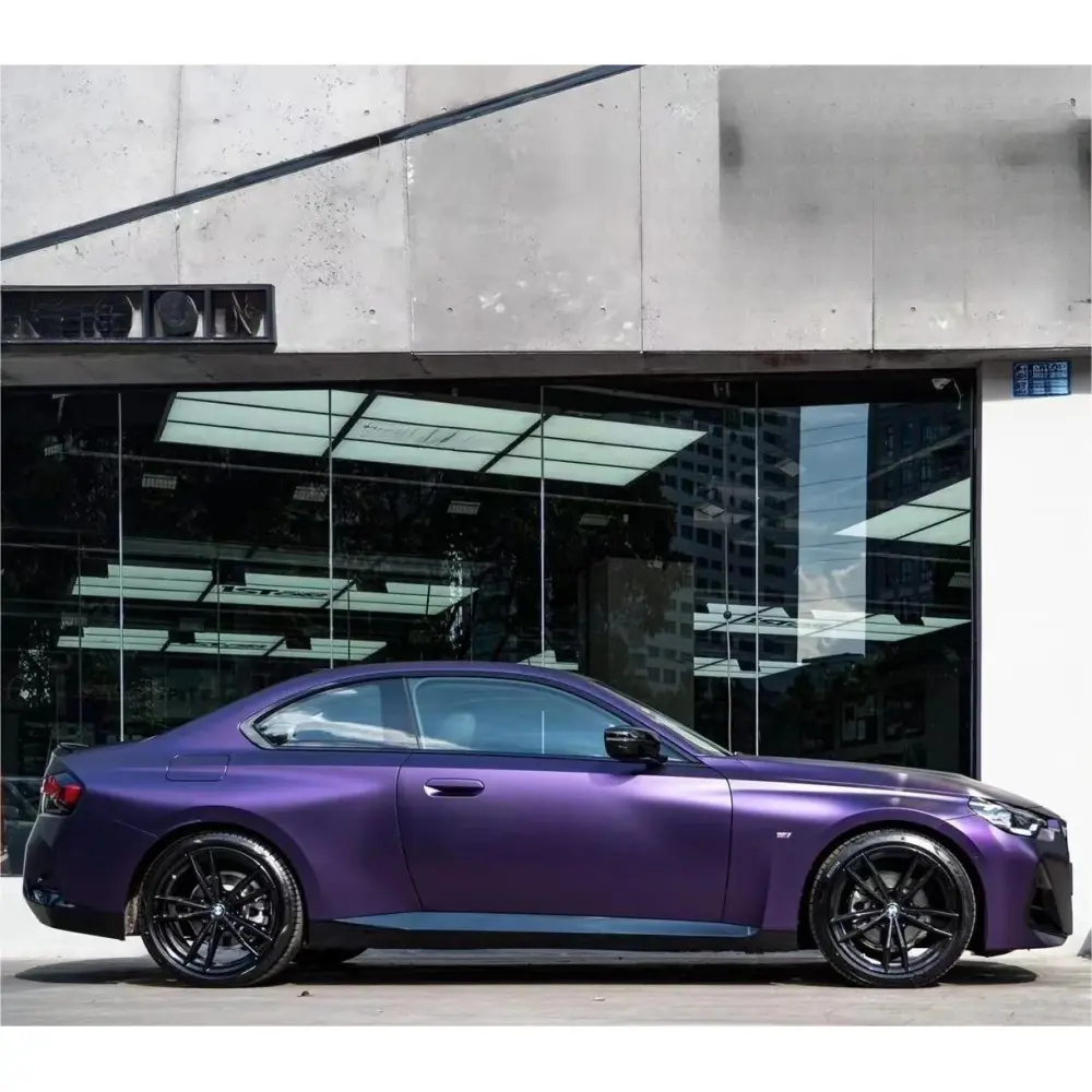 Best Matte Dark Purple Vinyl Wrap | Metallic Dark Purple Car Wraps