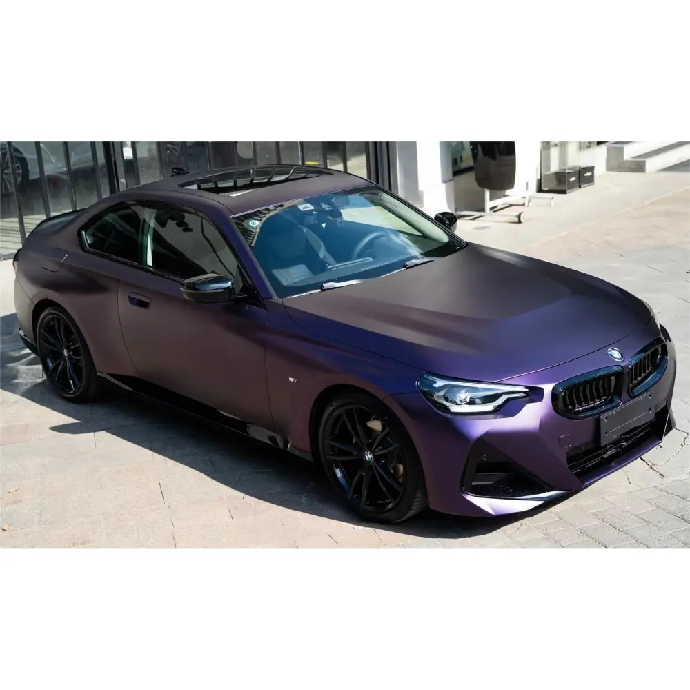 Best Matte Dark Purple Vinyl Wrap | Metallic Dark Purple Car Wraps