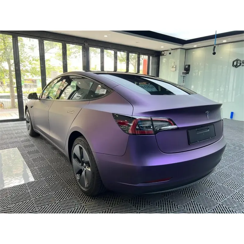 Best Matte Dark Purple Vinyl Wrap | Metallic Dark Purple Car Wraps