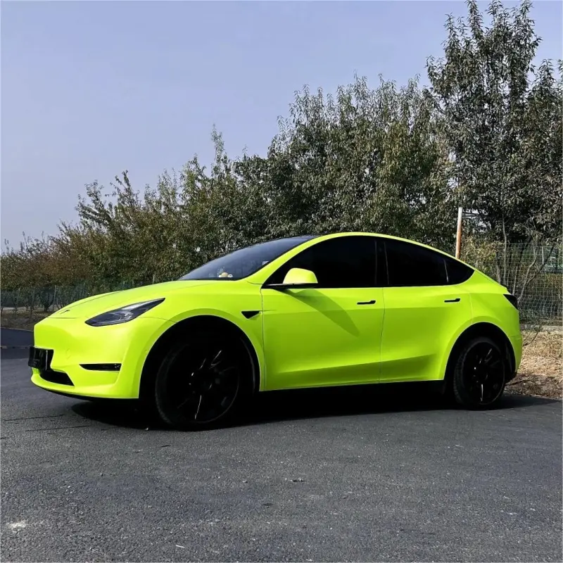 Best Matte Fluorescent Yellow Car Wrap | Fluorescent Yellow Vinyl Wraps
