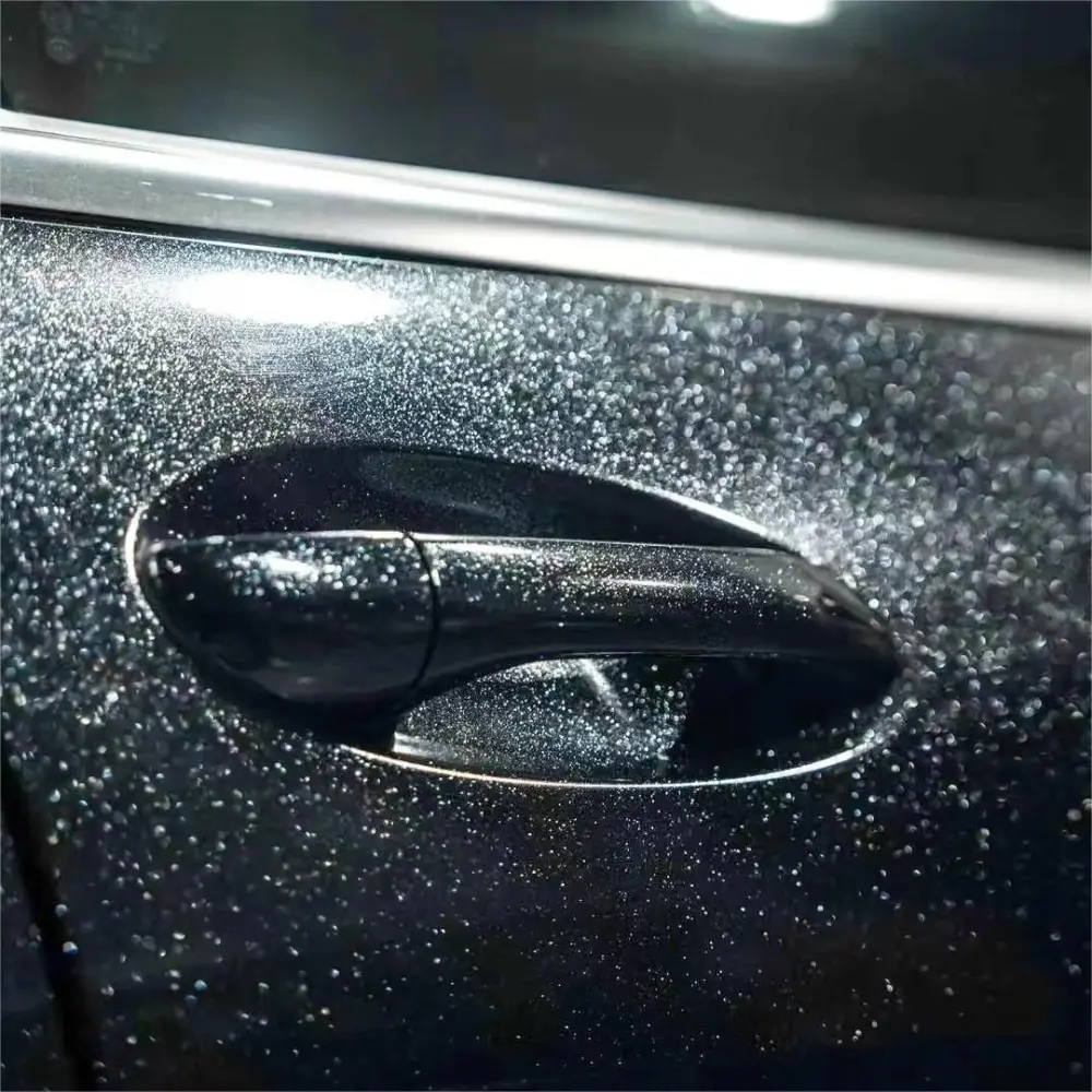 Best Gloss Black Glitter Vinyl Wrap | Metallic Sparkle Black Car Wraps