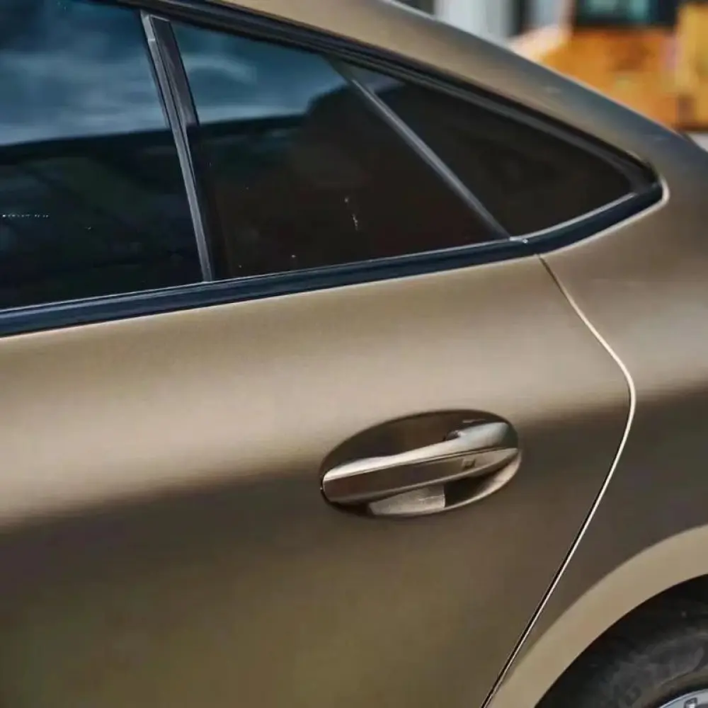Best Matte Gold Brown Car Wrap | Satin Gold Brown Vinyl Wrap