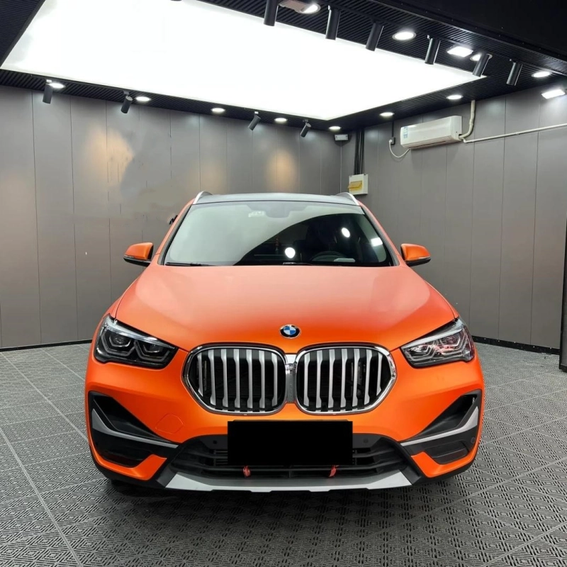 sunset orange car wrap