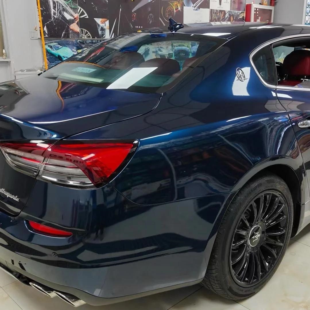 Gloss Metallic Midnight Blue Vinyl Wrap| Metal Midnight Blue Car Wrap