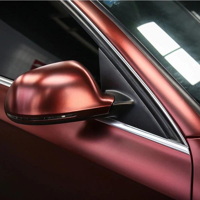 Best Matte Metallic Wine Red Car Wrap | Metallic Wine Red Vinyl Wraps