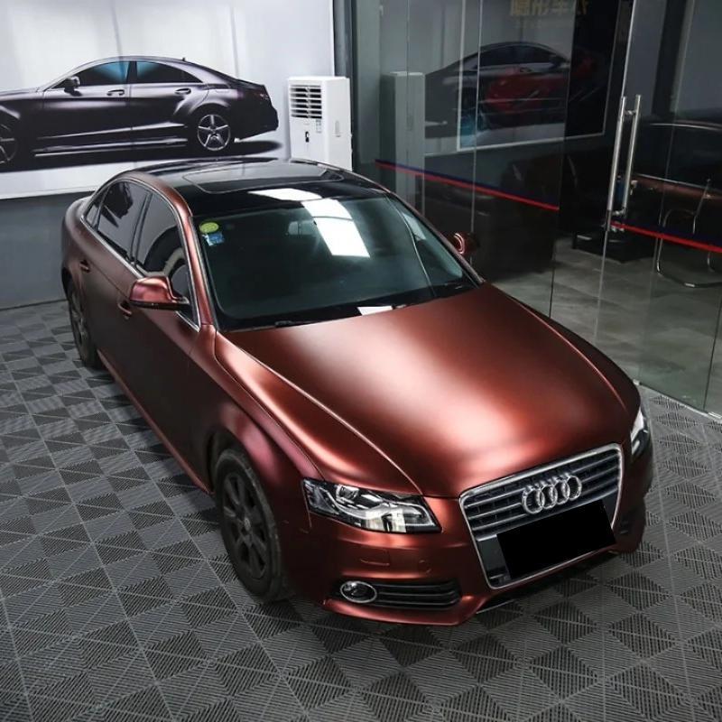Best Matte Metallic Wine Red Car Wrap | Metallic Wine Red Vinyl Wraps