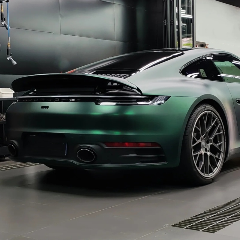 Matte Venom Green Wrap | Metallic Chrome Venom Green Car Vinyl - ALUKOVINYL