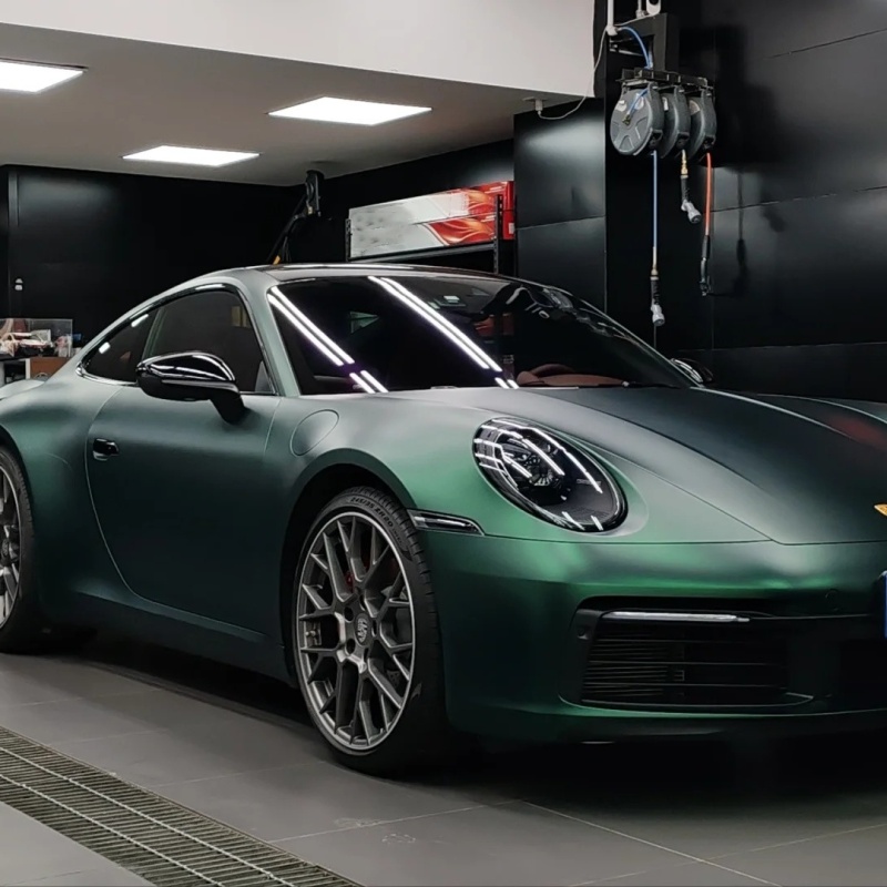 Matte Venom Green Wrap | Metallic Chrome Venom Green Car Vinyl - ALUKOVINYL