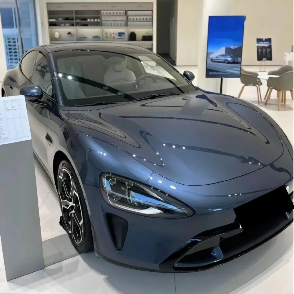Gloss Grey Blue Car Wrap | Metallic Blue Grey Vinyl Wraps