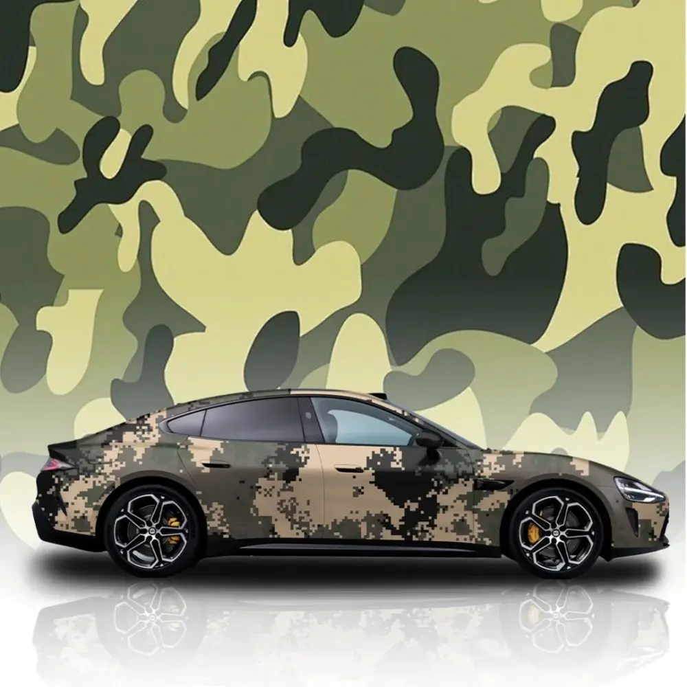 Best Aluko Custom Camouflage Car Wrap | Custom Design Wrap