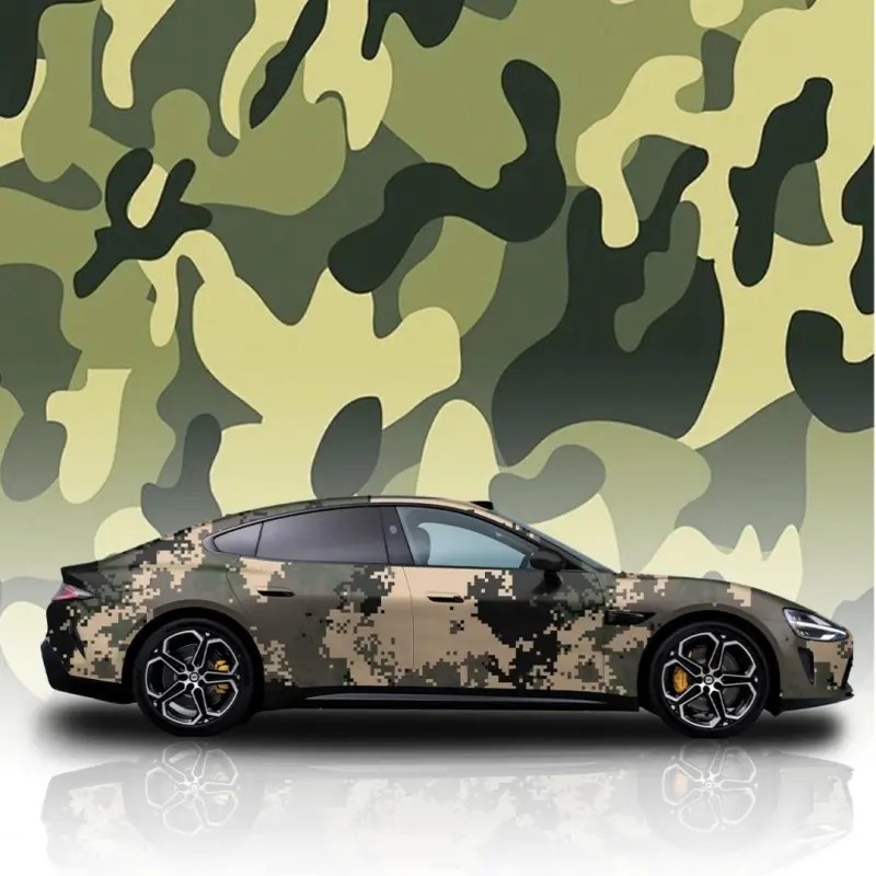 Best Aluko Custom Camouflage Car Wrap | Custom Design Wrap