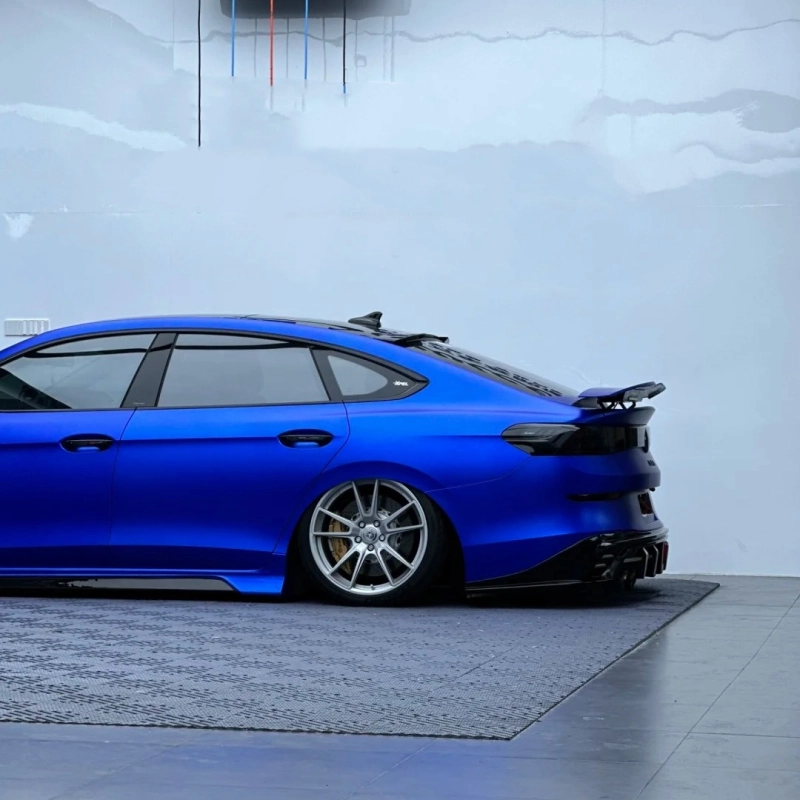 Satin Ceramic Blue Car Wrap | Ceramic Blue Vinyl Wrap| Aluko