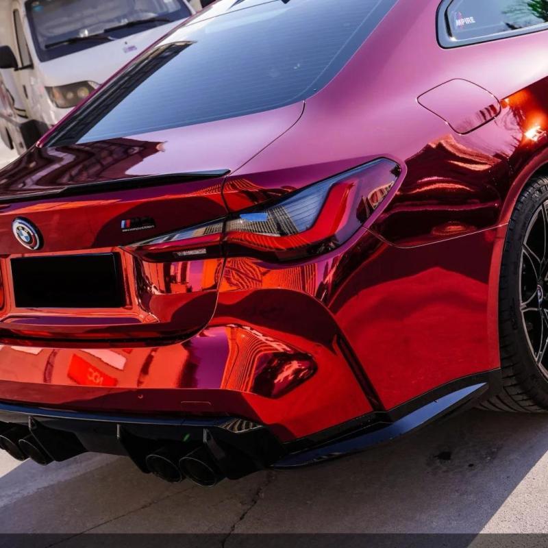 Gloss Chrome Candy Apple Red Wrap | Metallic Candy Apple Red Car Vinyl