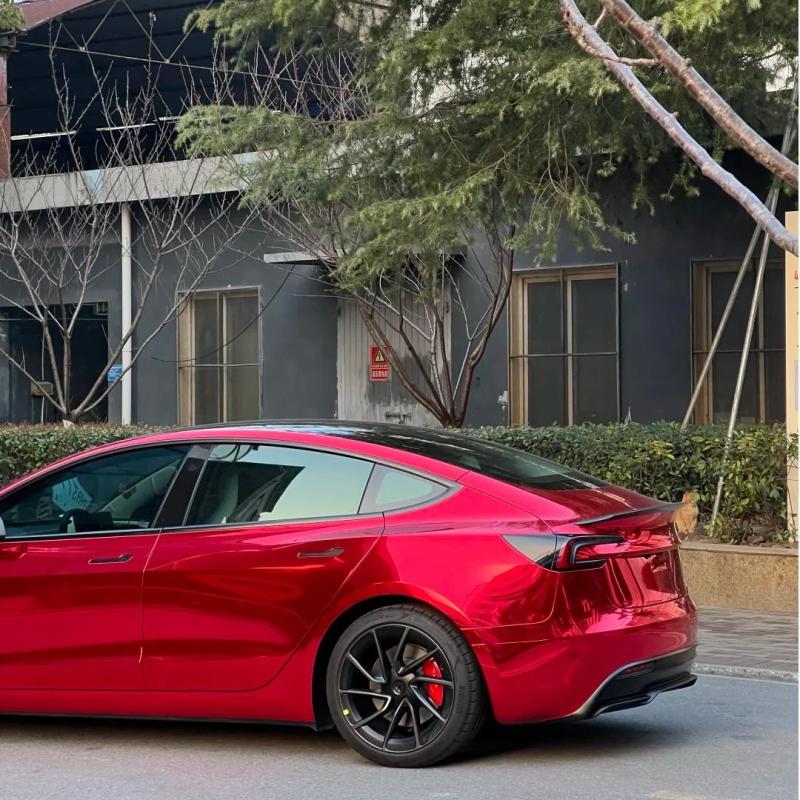 Gloss Chrome Candy Apple Red Wrap | Metallic Candy Apple Red Car Vinyl