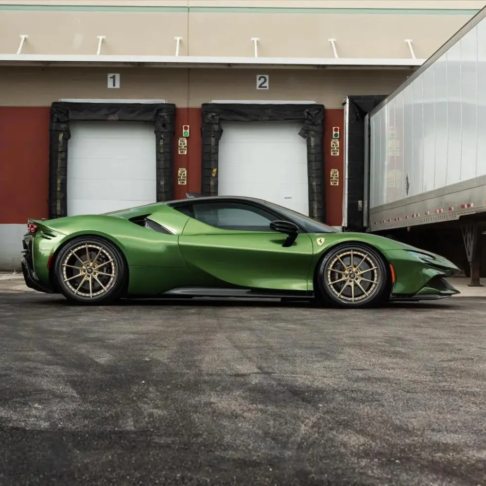 Best Mamba Green Metallic Wrap | Gloss Mamba Green Car Wraps - ALUKOVINYL