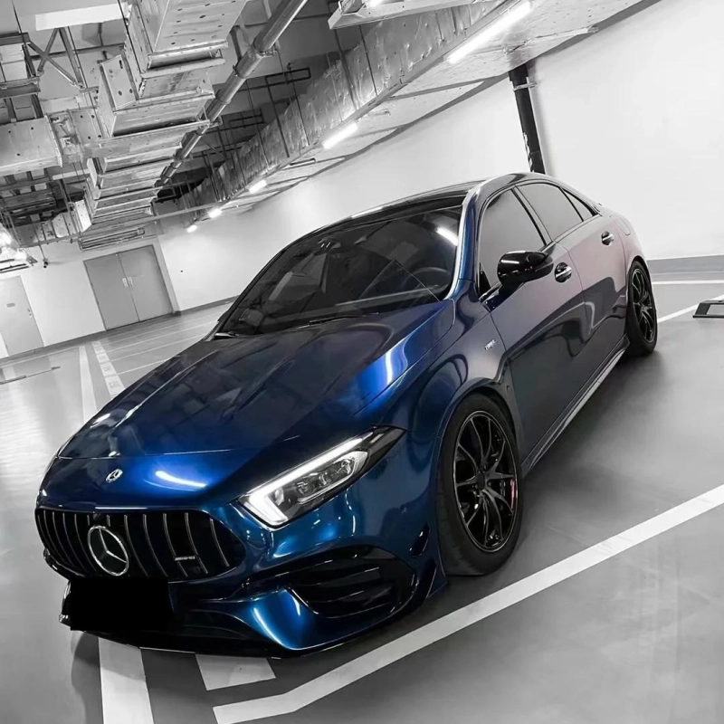 Gloss Indigo Blue Car Wrap | Metallic Indigo Blue Vinyl Wraps - ALUKOVINYL