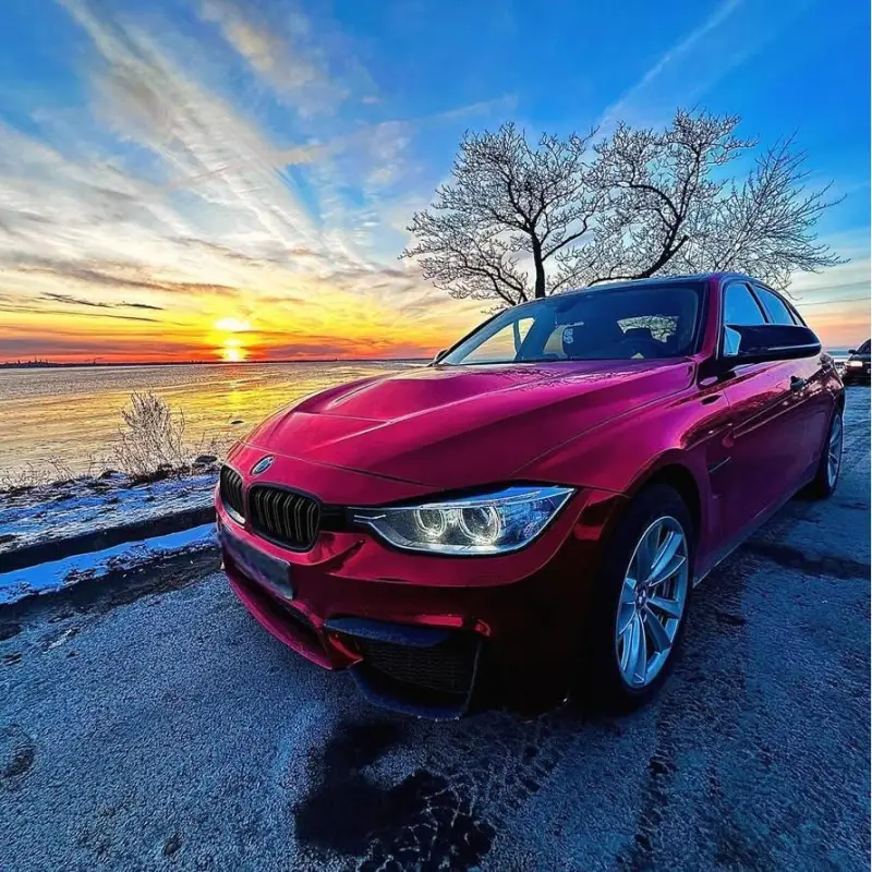 Gloss Chrome Candy Apple Red Wrap | Metallic Candy Apple Red Car Vinyl
