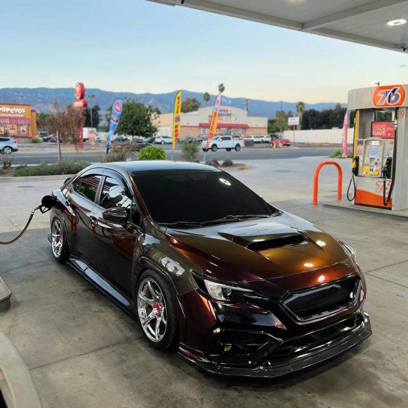 Gloss Chameleon Black Red Car Wrap | Chameleon Black Wraps
