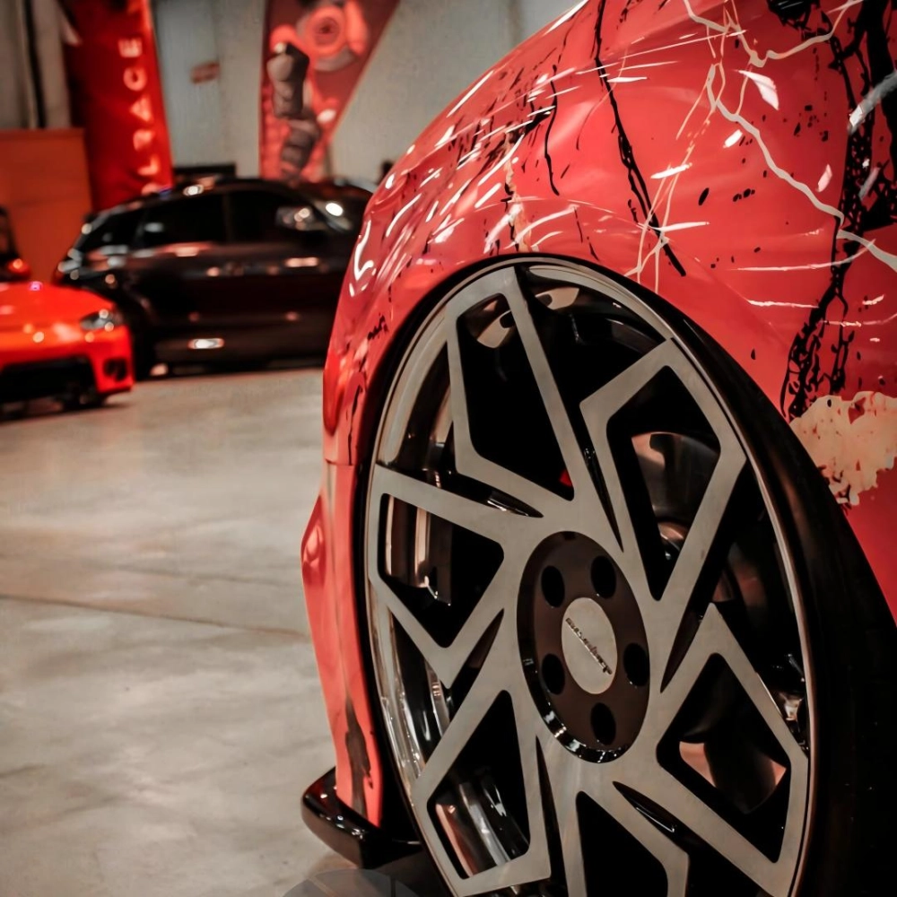ALUKOVINYL Pink to Gray Gradient Custom Marble Vinyl Wrap - ALUKOVINYL