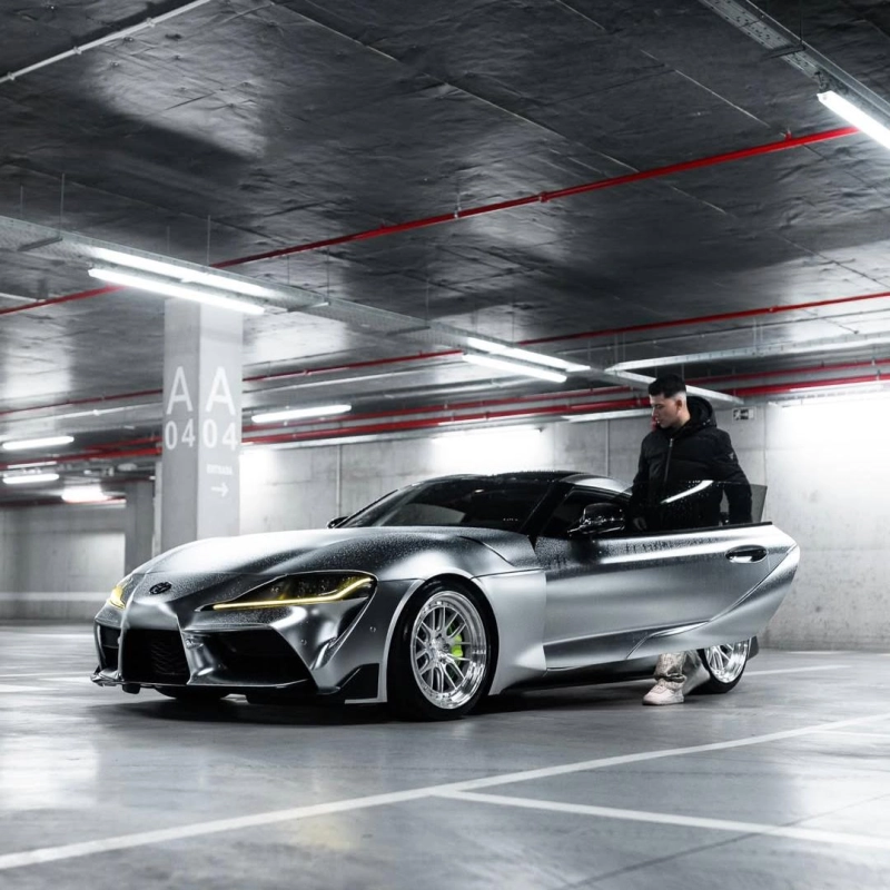 Metallic Satin Chrome Silver Wraps - ALUKOVINYL