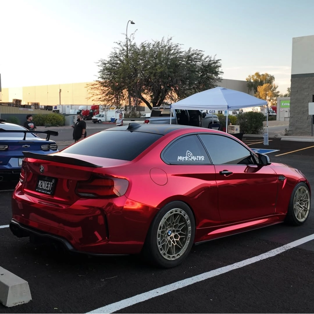 Gloss Chrome Candy Apple Red Wrap | Metallic Candy Apple Red Car Vinyl